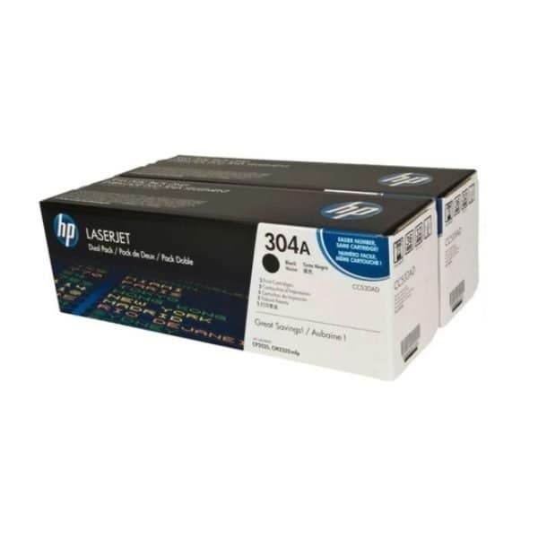 Toner HP CC530AD Black HP 304A Original Pack de 2 Negro